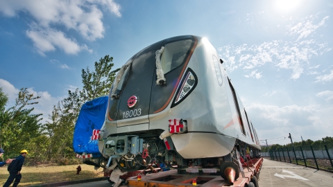 First train for Metro Line 18 arrives - SHINE News