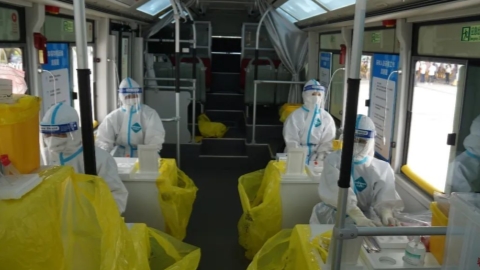 Swab sample collection vehicles on Beijing streets to assist mass COVID ...